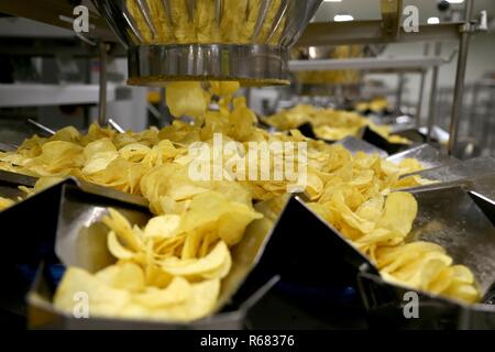 Lays crisps production line at the Frito-Lay factory on November 22 ...