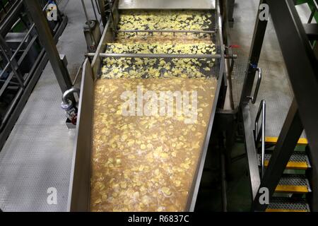Lays crisps production line at the Frito-Lay factory on November 22 ...