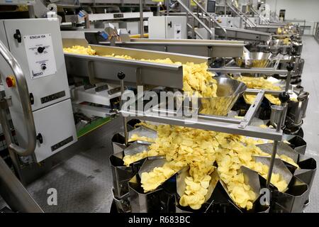 Lays crisps production line at the Frito-Lay factory on November 22 ...