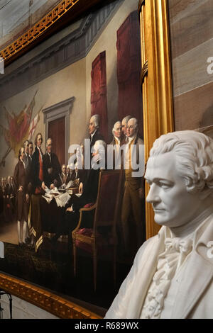 U.S. Capitol painting. Declaration of Independence, painting by John ...