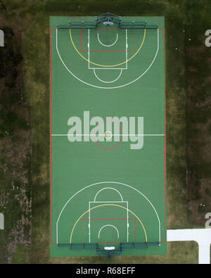 Basketball court view from above Stock Photo - Alamy