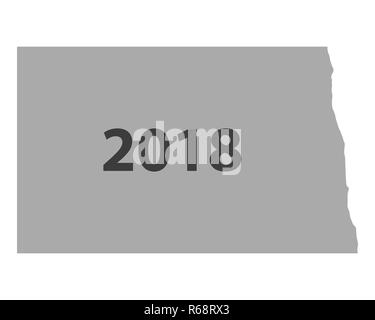 map of north dakota 2018 Stock Photo - Alamy