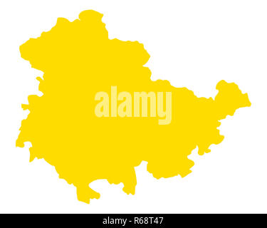 Map of Thuringia Stock Photo - Alamy