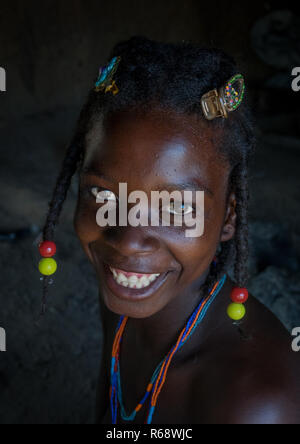 Cunene Province, Angola, Africa: Young Himba or Muhimba tribe woman ...