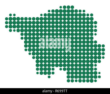 circle card saarland dot geography complete perfect atlas map of the ...