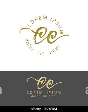 B H. Initials Monogram Logo Design. Dry Brush Calligraphy Stock Vector ...