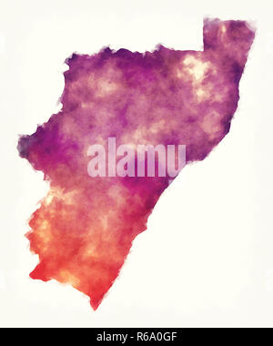 KwaZulu-Natal, province of South Africa. Colored elevation map with ...