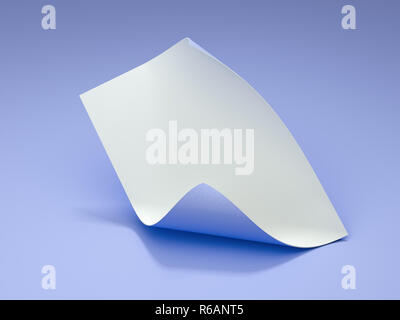 paper with the curled corner, 3d rendering Stock Photo - Alamy