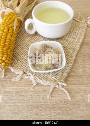 tea with corn beard,corn bear tea,maydis stigma Stock Photo - Alamy