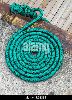 Rope Role In A Port Stock Photo - Alamy