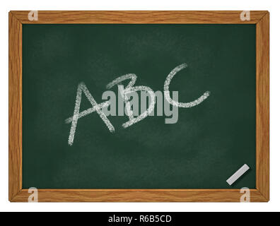 Blackboard with ABC letters Stock Photo - Alamy
