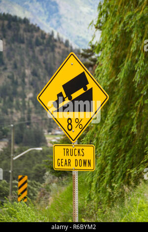 Caution Road Signs, Steep Slope Ahead, 17% Gradient Warning Sign ...