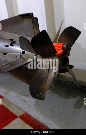 21 inch Mark IX torpedo on HMS Belfast, a Royal Navy light cruiser ...