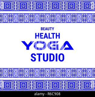 Name of yoga studio on a white background. Yoga sticker Stock Vector ...