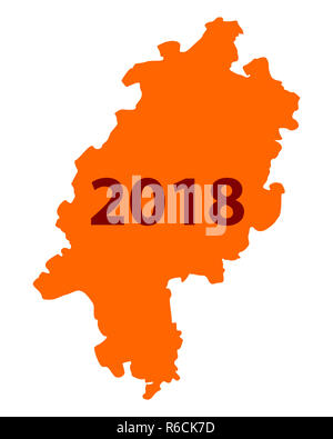 map of hessen 2018 Stock Photo - Alamy