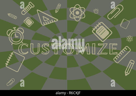 Conceptual hand writing showing Customize. Business photo showcasing ...