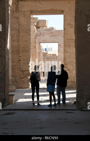 Tourists visit the Temple of Kom Ombo, Aswan Governorate, Egypt Stock ...