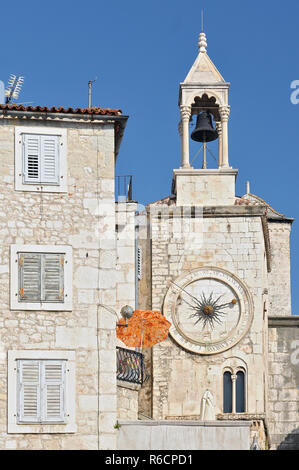 Croatia, Split, Famous Clock Tower In Split Stock Photo - Alamy