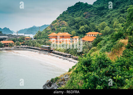 Cat co beach 3 in Cat Ba island, Vietnam, Asia Stock Photo - Alamy