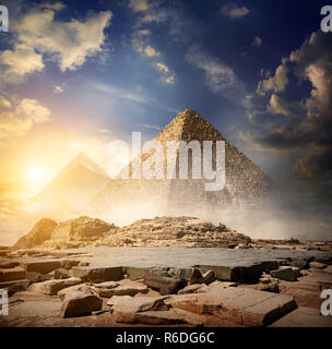 monument, stone, desert, wasteland, statue, pyramid, ruin, tomb, egypt ...