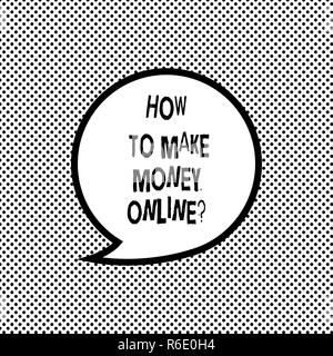 Handwriting text How To Make Money Onlinequestion. Concept meaning ...