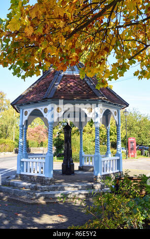 Ancient village pump, High Road, Ickenham, London Borough of Stock ...