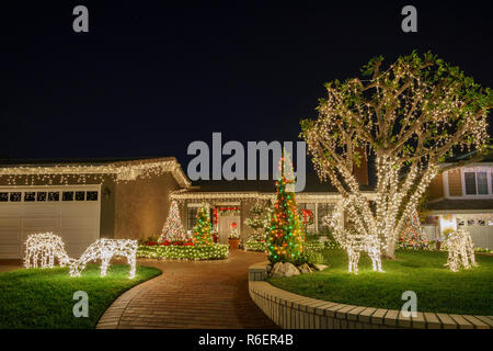 Brea, DEC 4: Beautiful christmas decoration on DEC 4, 2018 at Brea ...