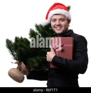 Photo of young brunet in hat near iron structure in autumn park in ...