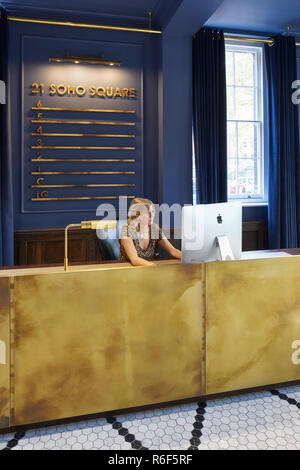 Interior reception view. 21 Soho Square, London, United Kingdom ...