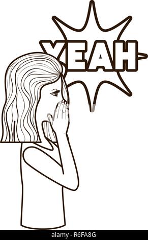 woman saying yeah avatar character Stock Vector Image & Art - Alamy