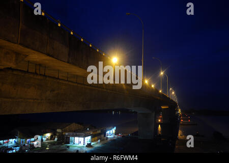 Khan Jahan Ali Bridge over Rupsa or Bhairab River in Khulna, Bangladesh ...
