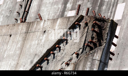 Industrial demolition concrete with rusty rebar Stock Photo - Alamy