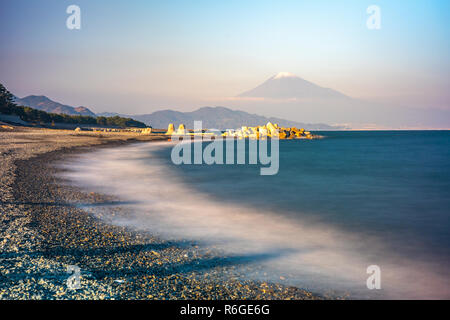 Seascape with beautiful Fuji san in Shizuoka,Japan Stock Photo - Alamy