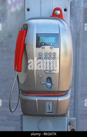 Modern Public Payphone Calling Card in Italy Stock Photo - Alamy