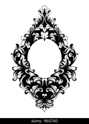 Vintage acanthus decor ornamented pattern Vector. Victorian flourish ...