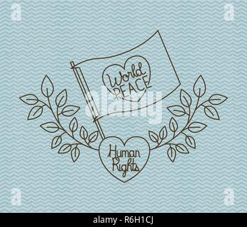 flag with wreath with peace message Stock Vector Image & Art - Alamy