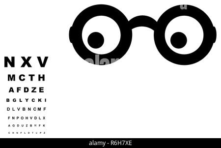 Eyes, Black Glasses and Ophthalmologist Official Optometry Table ...