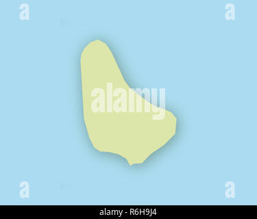 Map of Barbados with shadow Stock Photo - Alamy