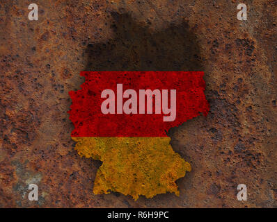 Map of Germany on texture Stock Photo - Alamy