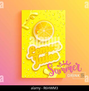 lemon fruit citrus slice fresh vector seamless pattern Stock Vector ...