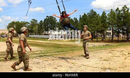 An airborne training jump tower at Fort Benning in Columbus, GA Stock ...
