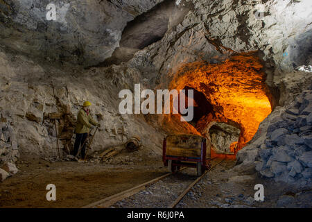 the ancient mines of Dossena Italy Stock Photo - Alamy