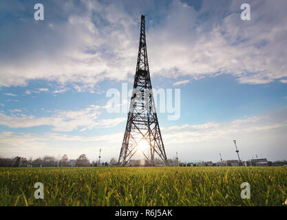 Historic radiostation tower in Gliwice, Poland (the highest wooden ...