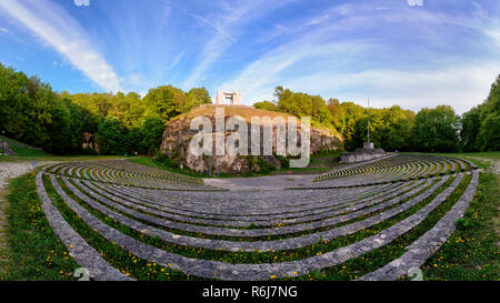 Amphitheater on St. Anna Mount. Old german (nazi) amphitheater in ...