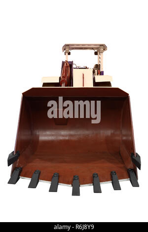 Hydraulic Excavator. Front view. Isolated on white background Stock ...