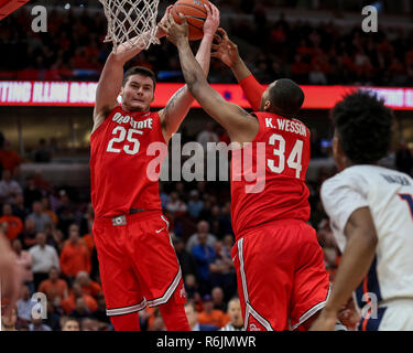 Ohio State forward Kyle Young (25) drives on Purdue guard Eric Hunter ...