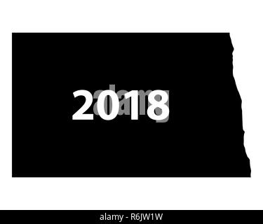 map of north dakota 2018 Stock Photo - Alamy