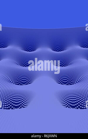 3d illustration of a landscape of potential funnels consisting of ...