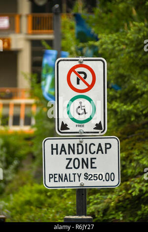 Close up view of parking for disabled blue sign. Sweden Stock Photo - Alamy