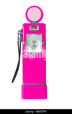 Vintage violet car on the street in summer. Old-fashioned nostalgia and ...